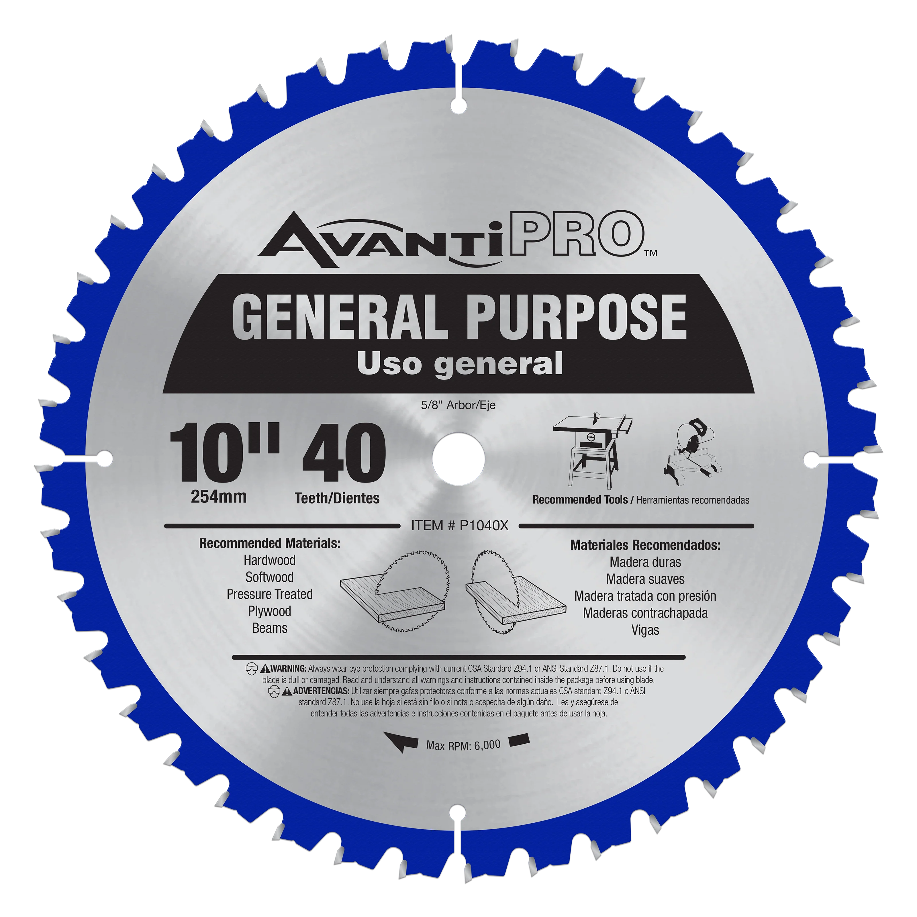 AvantiPRO P1040X Avanti Pro 10" X 40T General Purpose – Tool Mart Inc.