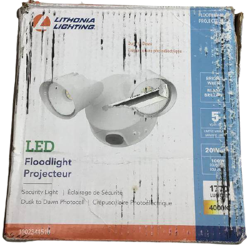 Lithonia Lighting Bronze Outdoor Integrated Led Wall Mount Flood Light ...